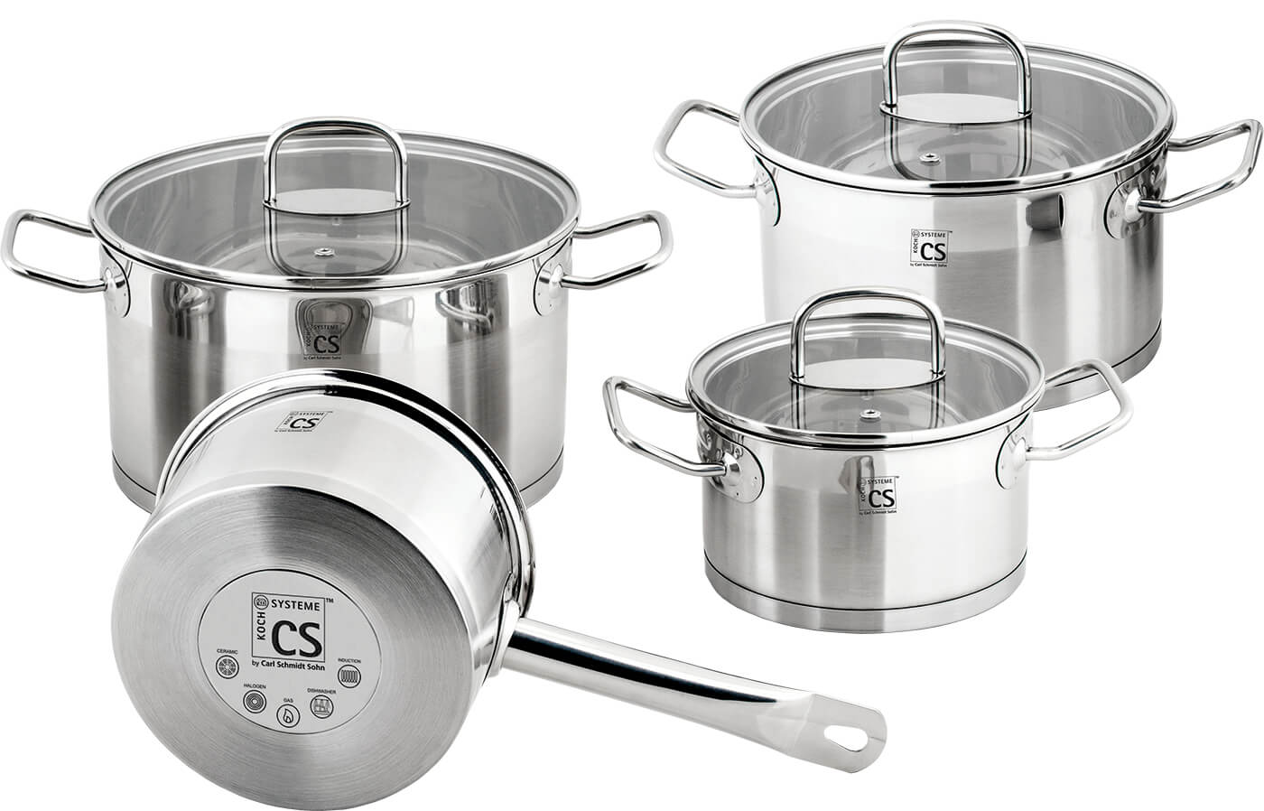 Panela Herten em Aço Inox para Indução 16cm 1,8 Litros Carl Schmidt ...